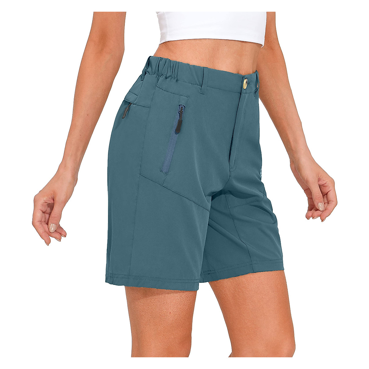 Little Donkey Andy Women's Stretch Quick Dry Cargo Shorts Hiking Camping Travel Slate Size XXL