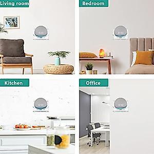 WALI Speaker Wall Mount Holder, Space Saving Transparent Light Guide Effect Wall Mount Bracket Shelf (SWM-EH-04C), 1 Pack, Clear