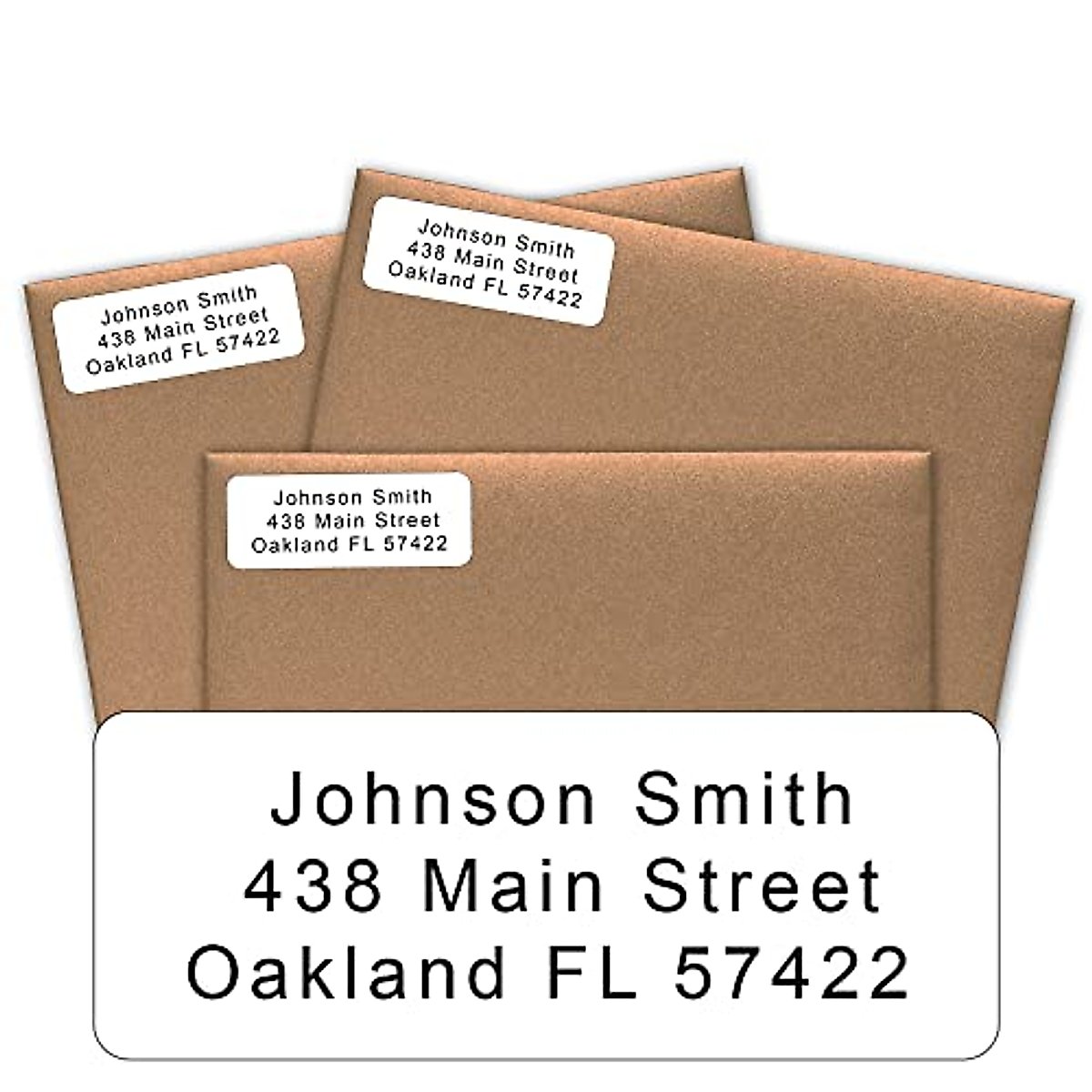 Return Address Labels Personalized Stickers – 150 Personalized Address Labels Self Adhesive, Simple Flat Sheet Return Address Stickers for Envelopes, Quality Custom Address Labels, White Return Label