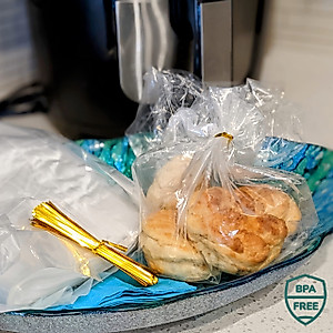 Reusable Plastic Bread Bags for Homemade Bread - 100 Pack Clear Bread Bag with Ties For An Airtight Moisture-free Preservation and Storage- Bread Loaf Bags for Home Bakers and Bakery Owners