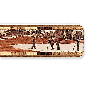 Golfers on The Green Engraved Wooden Bookmark with Suede Tassel - Also Available with Personalization - Made in The USA