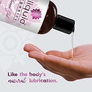 Sliquid Organics Water-Based Lube - Aloe Vera Leaf Infused with Organic Oils & Botanicals, Natural Lubricating Gel for Women/Men/Couples, Unscented, 8.5 Fl Oz