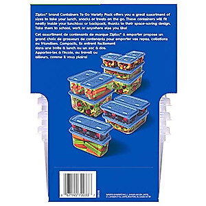 Ziploc 26 Pack To Go Disposable Rectangular Food Containers, 1.18L, Small