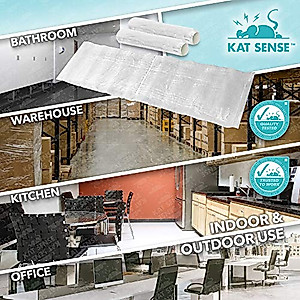 Kat Sense Sticky Rat Traps 'N Mouse Glue Traps That Work for Trapping Snakes Spiders Roaches N Other Rodents, 2 XL Large Heavy Duty Clear Pre Baited Mats, Indoor Outdoor Non Multi Catch Pest Trap