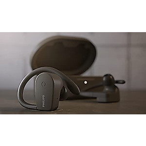 Philips A5205 Wireless Sports Earbuds, IPX7 Waterproof, in-Ear True Wireless Bluetooth 5.1 Headphones, USB-C Charging, Detachable earhooks, Up to 20 Hours of Playtime, TAA5205BK
