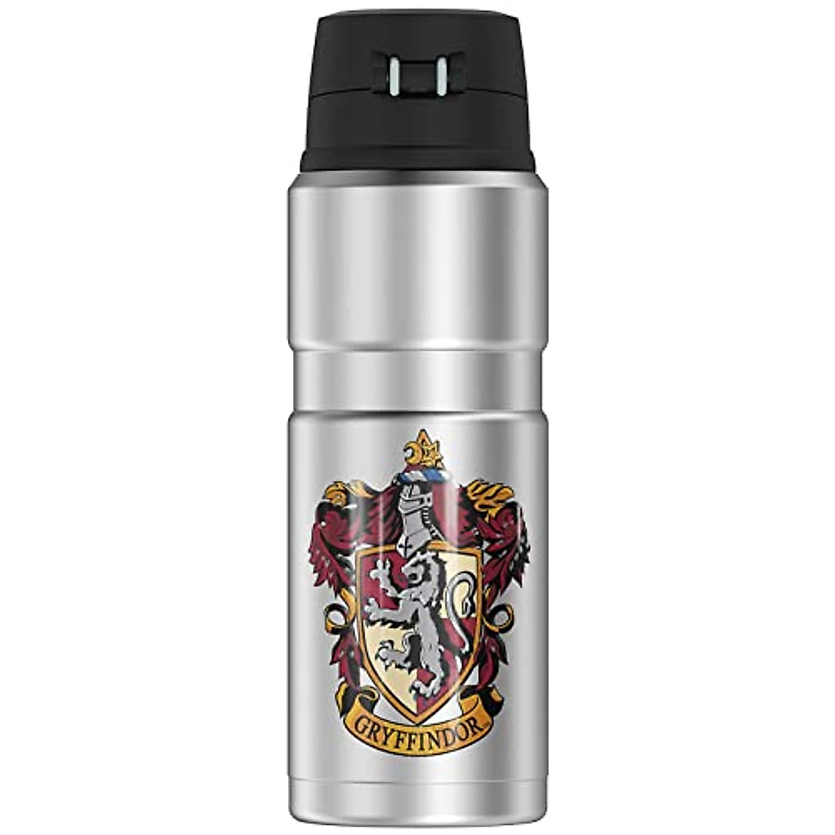 Harry Potter Gryffindor House Crest, THERMOS STAINLESS KING Stainless Steel Drink Bottle, Vacuum insulated & Double Wall, 24oz