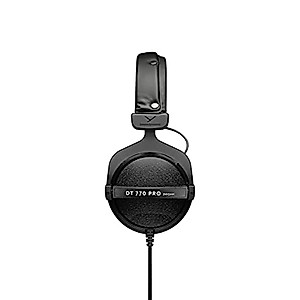 beyerdynamic DT 770 PRO 250 Ohm Over-Ear Studio Headphones in black. Closed construction, wired for studio use, ideal for mixing in The studio