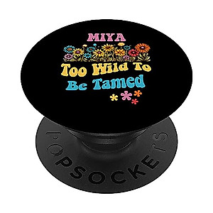 MIYA Name Cute Retro Girls Wildflower MIYA Name PopSockets Standard PopGrip