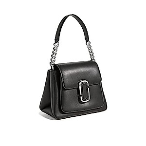 Marc Jacobs Women's The J Marc Chain Mini Satchel, Black/Silver, One Size