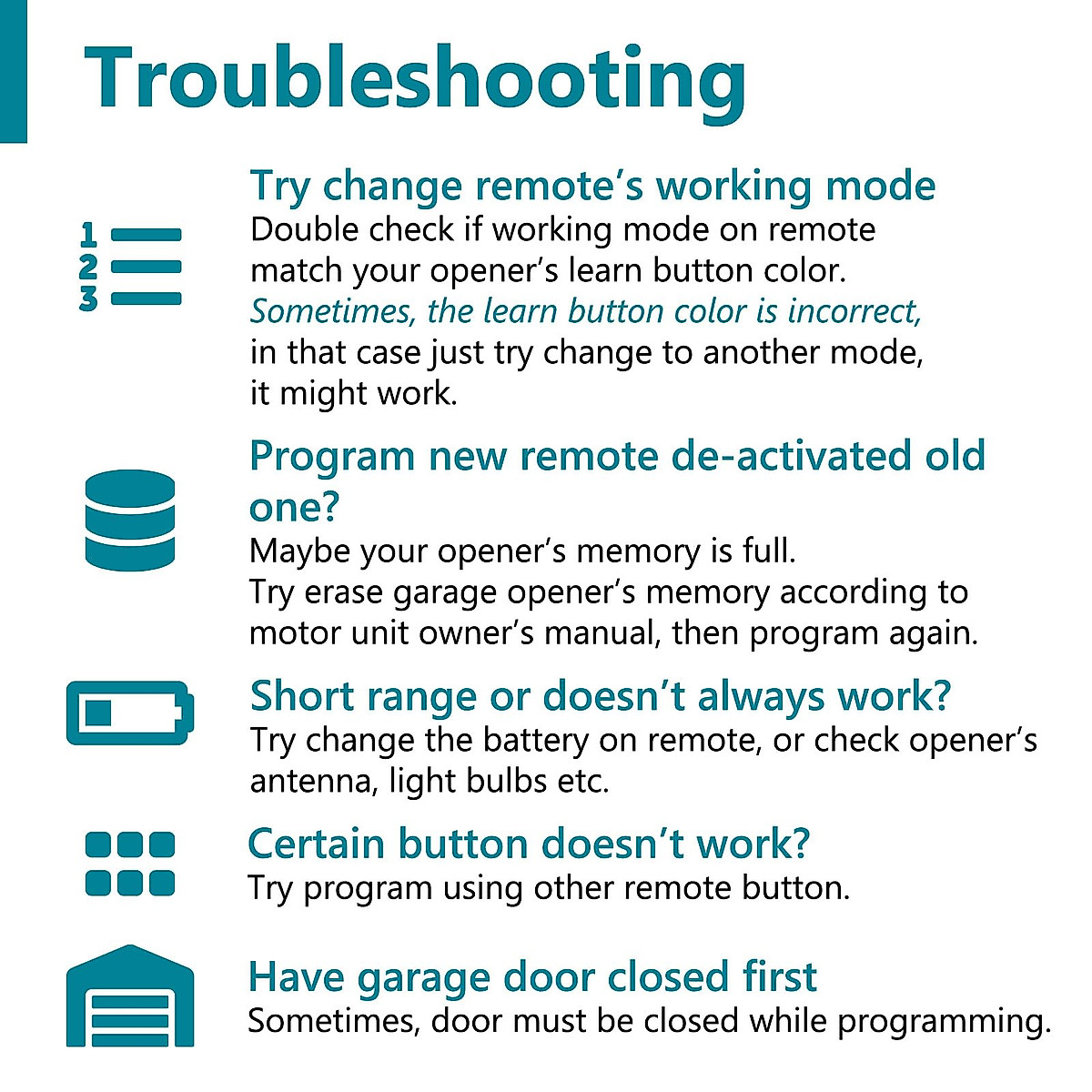 Solidremote 371LM 373LM 971LM 973LM, for LiftMaster Chamberlain Craftsman Keychain Garage Door Opener Remote, Purple, Red/Orange Learn Button