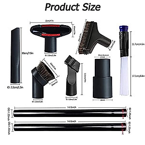 Vacuum Attachments for Shop Vac Accessories 1 1/4 inch & 1 3/8 inch Household Cleaning Kit With Adapter（10 Pcs）