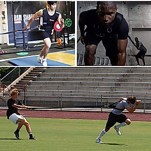 YNXing Dynamic Resistance Trainer Acceleration Speed Cord for Resistance Training to Improve Strength, Power, and Agility 5m/2m Elastic Cord Set (6.6FT Set)