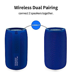 Bluetooth Speaker,MusiBaby Speakers,Outdoor, Portable,Waterproof,Wireless Speakers,Dual Pairing, Bluetooth 5.0,Loud Stereo,Booming Bass,1500 Mins Playtime for Home,Party（M68） (Blue)