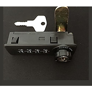 Combination Cabinet Cam Lock 3-4 Digit with Reset Key for Door Locker Office Drawer Jewelry Box MS514 1Pcs (Color : 4H Lock BackplaneKey)