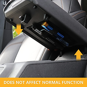 RERPRO Center Console Organizer Storage Compatible with 2021 2022 2023 2024 2025 Ford Bronco 2/4 Door Interior Accessories Armrest Tactical Webbing Molle Panel, 1 Pack Black