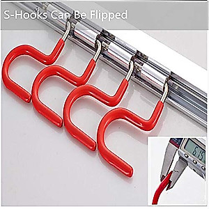 Cavoli Mop and Broom Organizer Wall Mounted, 4 Adjustable Holder and 3 Hooks,Storage Solutions for Broom Holders, Metal and Easy Clean