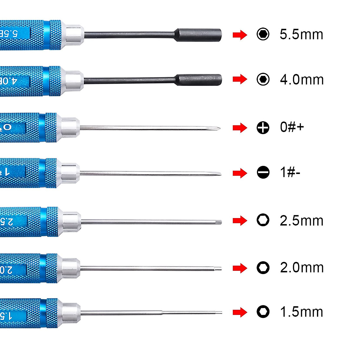 RC Tool Kit - RC Screwdriver(Flat/Phillips/Hex), Screw Kit, Pliers, Wheel Wrench, Tray for RC Car FPVDone Quadcopter Helicopter Boat Compatible with Traxxas, Axial, Redcat, HPI, Losi RC Repair Tools