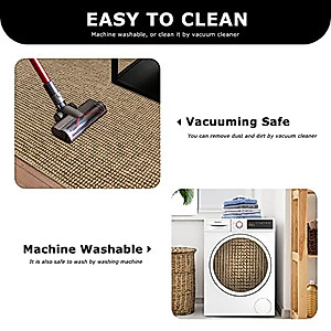 KOZYFLY Boho Rugs for Entryway 2x3 ft Small Area Rugs Washable Rugs Rubber Backed Front Door Rug Natural Cotton Entrance Rugs for Front Porch Bathroom Kitchen Bedroom