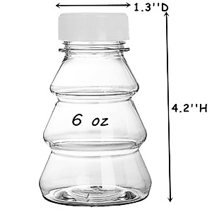 Lyellfe 24 Pack Plastic Juice Bottles with Leak Proof Cap, 6 Oz Reusable Clear Drink Bottles for Kids, Small Empty Bottles, Milk Bottles, Beverage Containers for Drinks, Smoothie, Water
