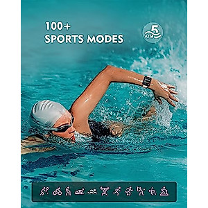 Smart Watch for Women Men with Bluetooth 5.0 Call SOS,14-Day Battery Life,1.83" Fitness Tracker Watch with [24H Heart Rate SpO2 Sleep Monitor],5ATM Watreproof Calculator Music Speaker for Android&iOS