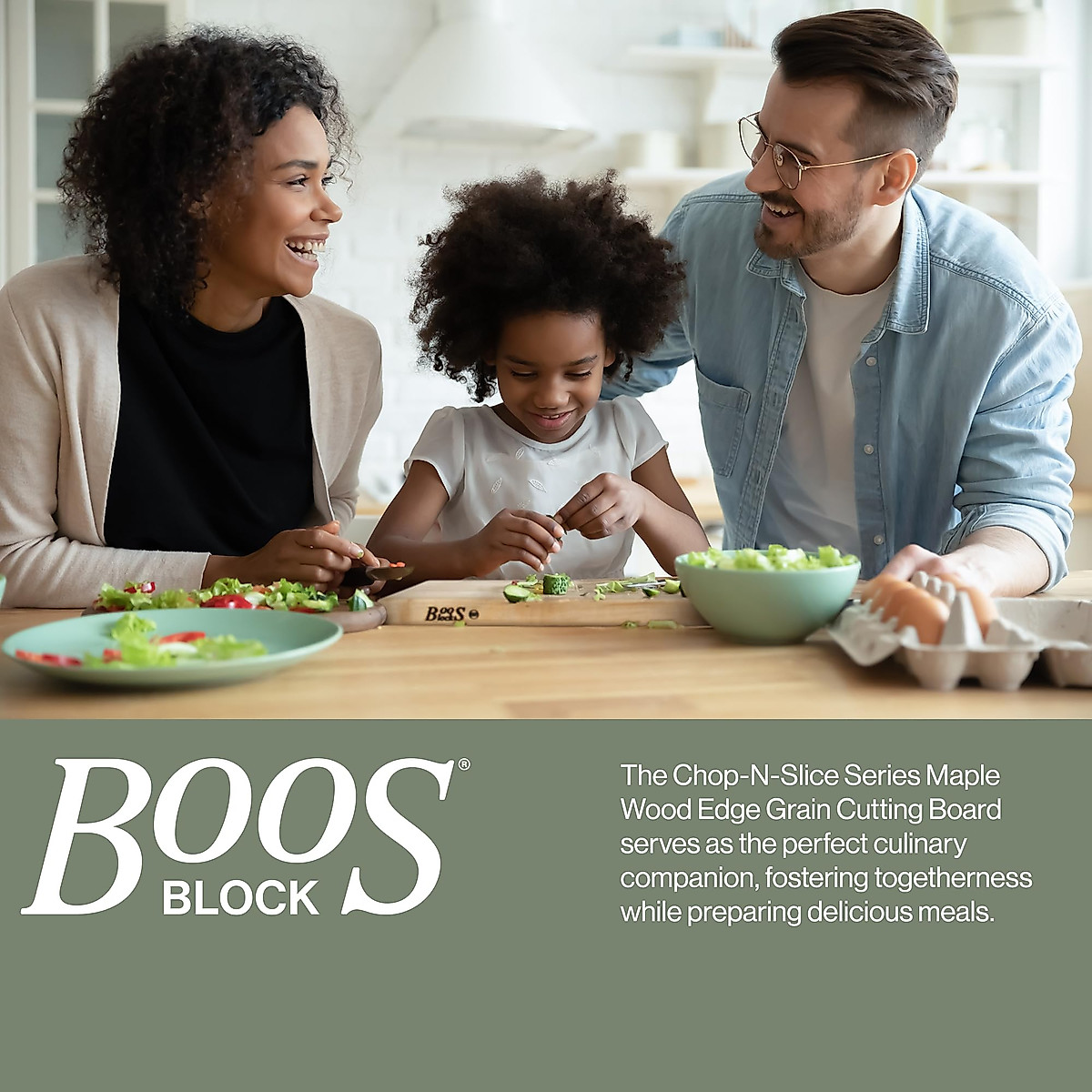 John Boos Block Chop-N-Slice Maple Wood Edge Grain Reversible Cutting Board, 16 Inches x 10 Inches x 1 Inches