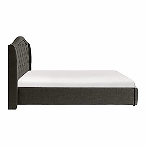 Lexicon Morris Upholstered Panel Bed, Cal King, Charcoal