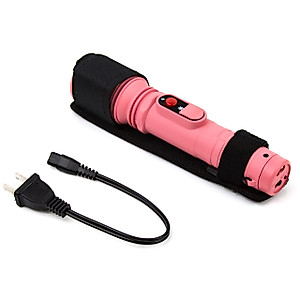 POLICE Stun Gun 305 - Rechargebale with LED Flashlight, Pink