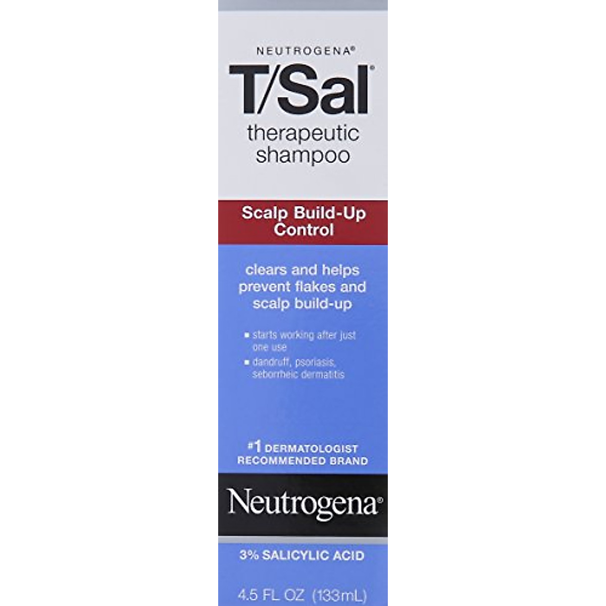 Neutrogena T/Sal Therapeutic Shampoo, Scalp Build-Up Control 4.5 oz, 130 fl oz