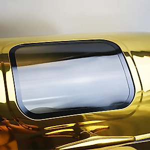 HONHPD 9 Quart Gold Stainless Steel Chafing Dish Buffet Set, Roll Top Rectangular Buffet Servers and Warmers Set Warming Tray, Chafer with Glass Window for Wedding, Parties, Catering（1pcs）