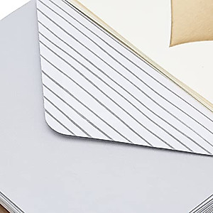 Portico Designs Blank Notecard Set Gold Foil Embossed Boxed Notecards Stationary Set, 10-Count, Heart