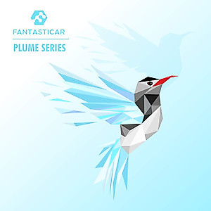 FantastiCAR Folding Utility Knife Gift Box Cutter Plume Type Metal Body, with 5-Piece Extra Blades (Sky Blue)