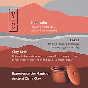 Vitaclay Smart Organic Clay Multi Crocks Stock Pot - Toxin Free Clay Electric Pot for Cooking Bone Broth, Large Slow Cooker, Yogurt Maker, Stew Pot with Natural Earthen Clay Crock, 6 quart / 5.7 liter