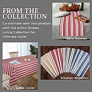 Lushomes Stripes Kitchen Towels, Set of 12, Cotton Super Soft and Absorbent Dish Towels for Kitchen Decoratives, Baking and Crafting, 16X28 Inch, Beige/Red/Grey/Blue