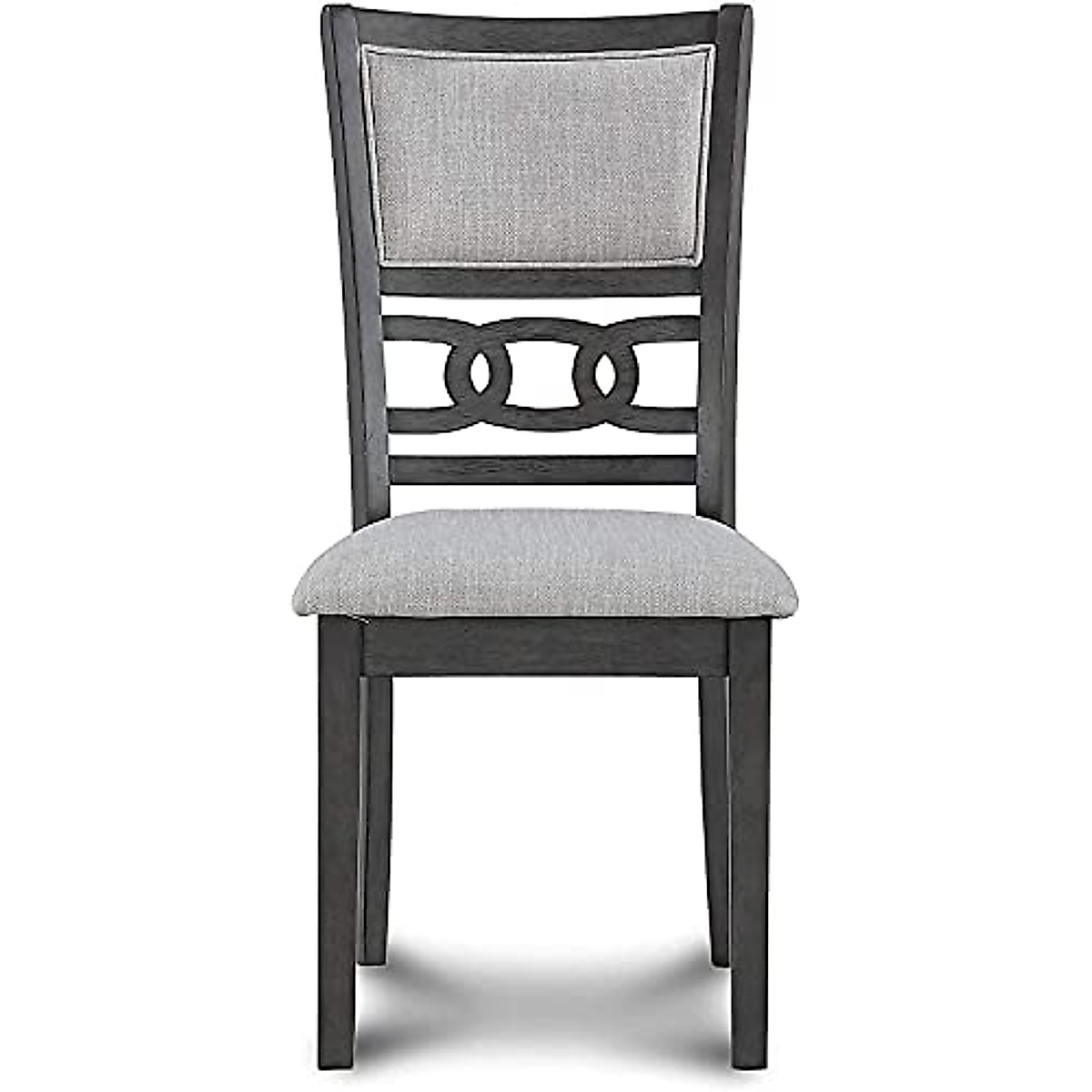 New Classic Furniture Gia 5-Piece Round Dining Set with 1 Dining Table and 4 Chairs, 47-Inch, Gray