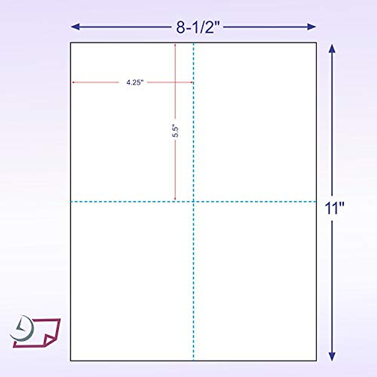 8-1/2" x 11" Laser/Inkjet Postcards 4 Per Page, (4-1/4" x 5-1/2" Each Card | White, 4000 Cards)