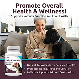 K9 Select Multi-Formula Dog Vitamins for Medium Dogs - 20mg HMR Lignans, 2mg Melatonin, 40mg Milk Thistle - Helps Heart, Liver, Digestion, Skin & Coat Health, Dog Multivitamin, 90 Capsules