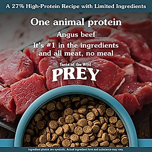 Taste of the Wild PREY ® Real Meat High Protein Limited Ingredient Dry Dog Food Grain-Free Recipe Made with Premium Real Ingredients That Provide High Amounts of Protein, Antioxidants, and Probiotics