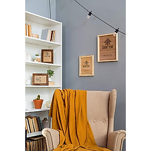 WOOD SIDE ORBIS 8.5 x 11 Wooden Unfinished Picture Frames - Set of 2 for Diploma Documents and Certificates Wall Mount and Tabletop - Natural Photo Frame