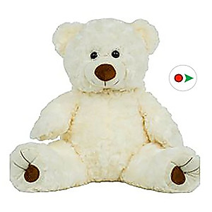 Record Your Own Plush 16 Inch White Twist Bear - Ready 2 Love in a Few Easy Steps