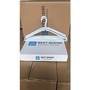 50 White Wire Hangers 17" Standard White Clothes Hangers (50, White)