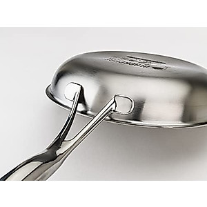 Black Cube Stainless Steel 8-inch Frying Pan, 3 Ply Professional Grade Steel Skillet, Sliver, Dishwasher Safe