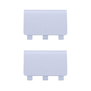 2X Battery Cover Door for Xbox One Controller, Battery Back Shell Repair Part Compatible with Xbox One, One S, One X Wireless Controller (White)