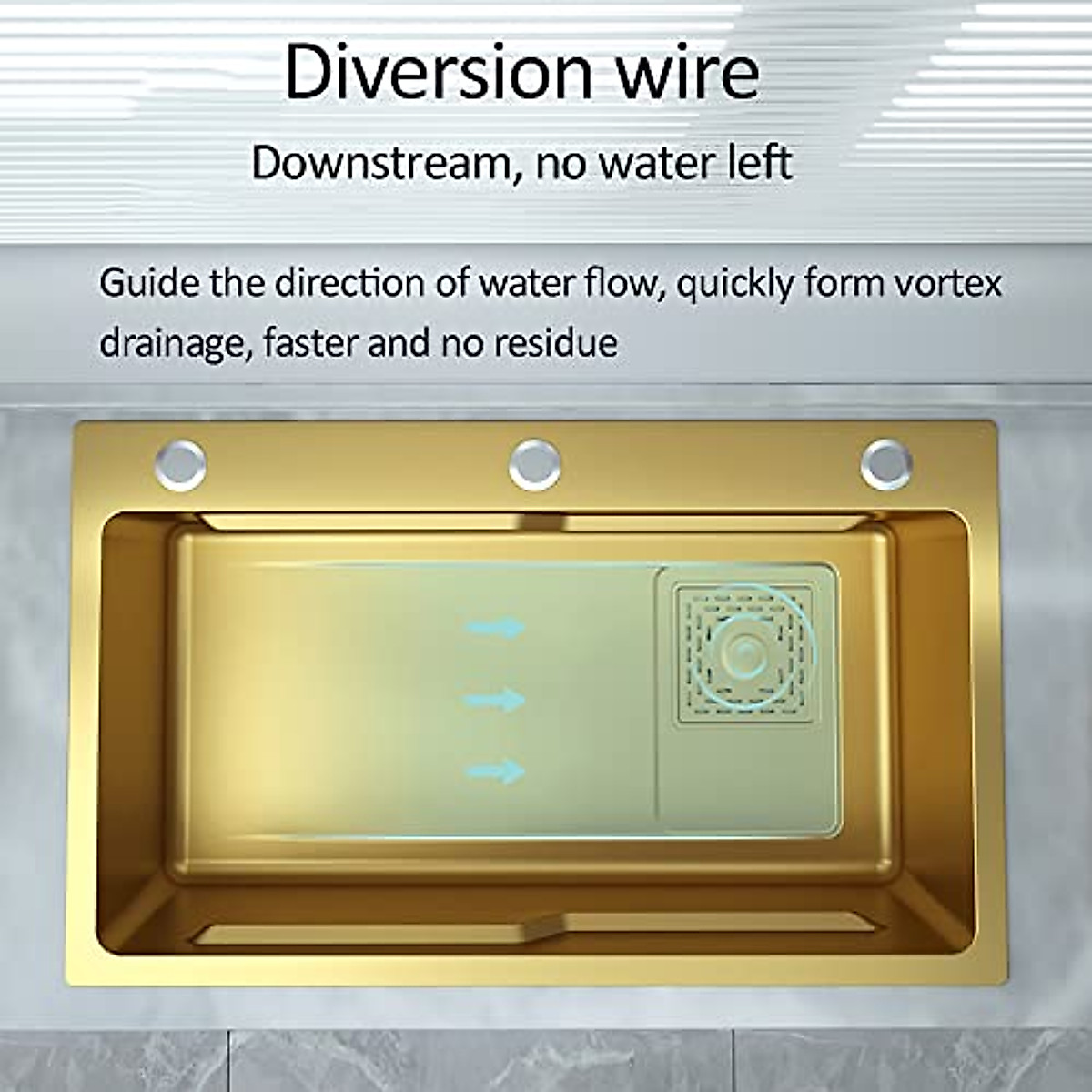 GaRcan Gold Undermount Kitchen Sink Modern Sink Utility Sinks 304 Stainless Steel Commercial Sink Built-in Workstation Sink Farmhouse Sink Laundry