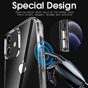 Migeec for iPhone 12 and iPhone 12 Pro Clear Case Shockproof Full Protection Phone Cases 6.1 inch