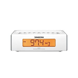 Sangean RCR-5 Digital AM/FM Clock Radio, White