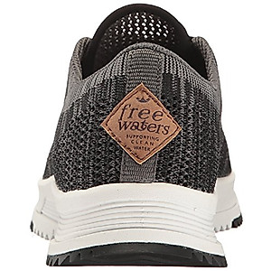 Freewaters Women's Sky Trainer Knit Lace-Up Shoe, Black/Grey, 7 M US