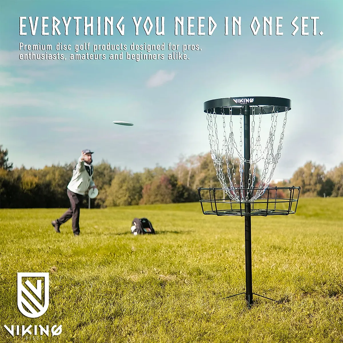 Viking Discs Conqueror Disc Golf Set - 8 Frisbee Discs for Any Distance, PDGA Approved - Putter, Mid-Range, Fairway Driver, Distance Driver - Frisbee Golf Discs Set for Beginners and Professionals