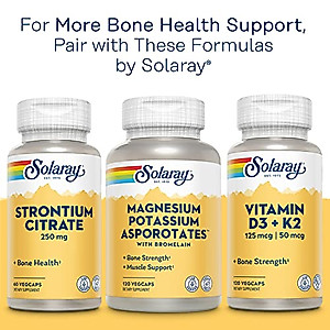Solaray Calcium Magnesium Zinc Supplement, with Cal & Mag Citrate, Strong Bones & Teeth Support, Easy to Swallow Capsules, Vegan, 68 Servings, 275 VegCaps