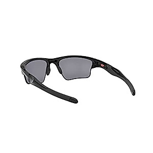 Oakley Men's OO9154 Half Jacket 2.0 XL Rectangular Sunglasses, Polished Black/Black Iridium, 62 mm + 1