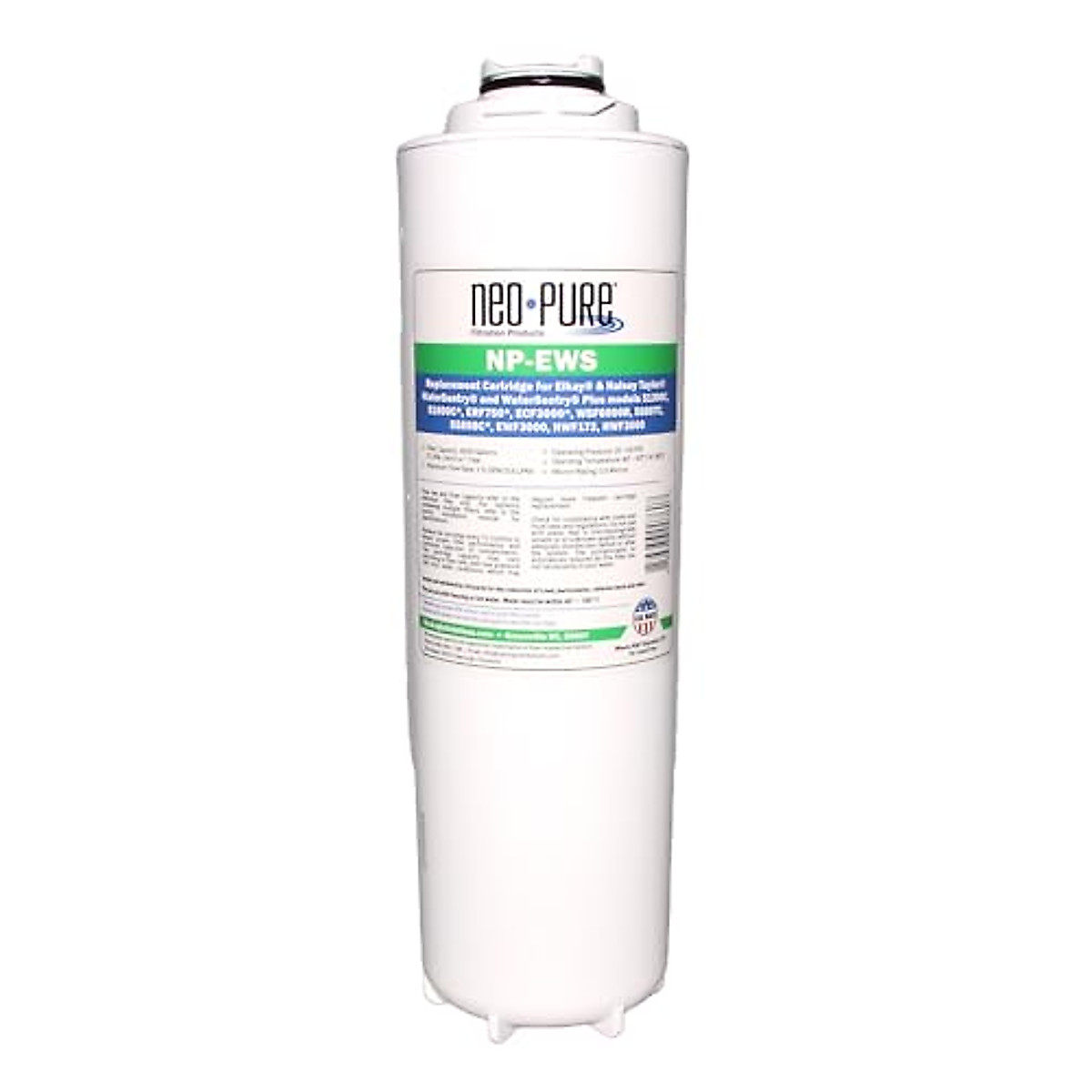 Neo-Pure NP-EWS Elkay Compatible Replacement Filter for the Elkay 51299C, 51300C and WSF6000R and Halsey Taylor 55898C - Single